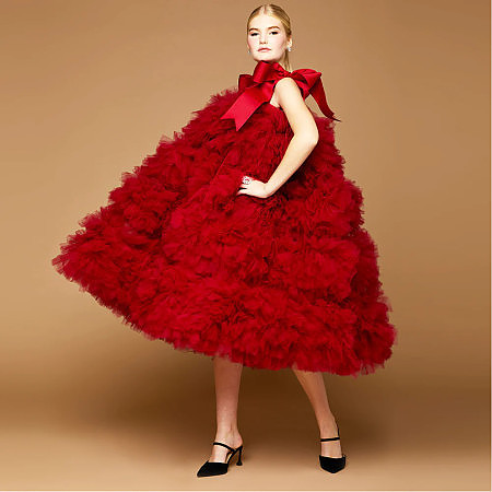 Rent Buy MME.MINK Dome Dress Burgundy | MY WARDROBE HQ